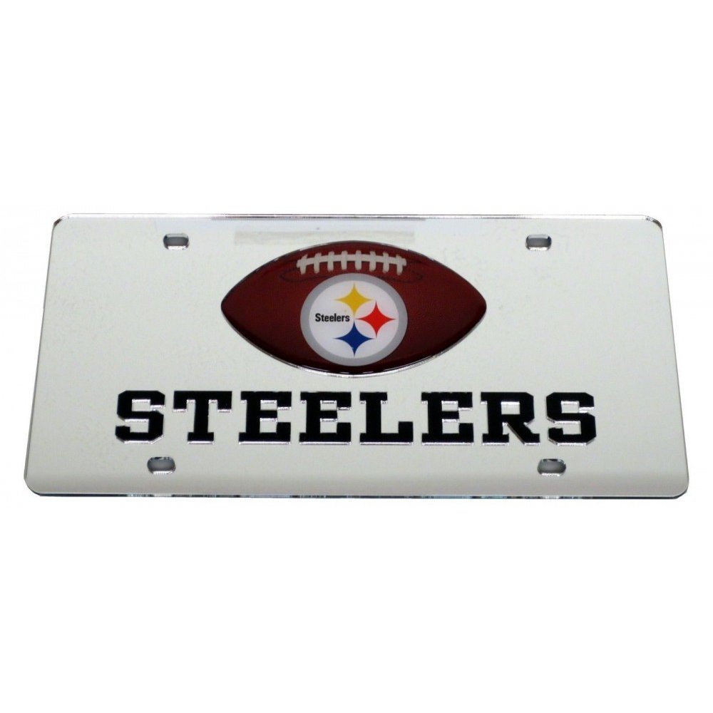 Pittsburgh Steelers NFL Mirrored Acrylic License Plate | Steel City ...