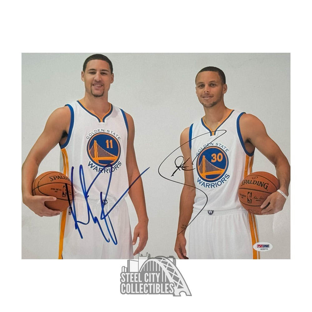 Stephen Curry / Klay Thompson Autographed Golden State 11x14 Basketball Photo - PSA/DNA LOA ...