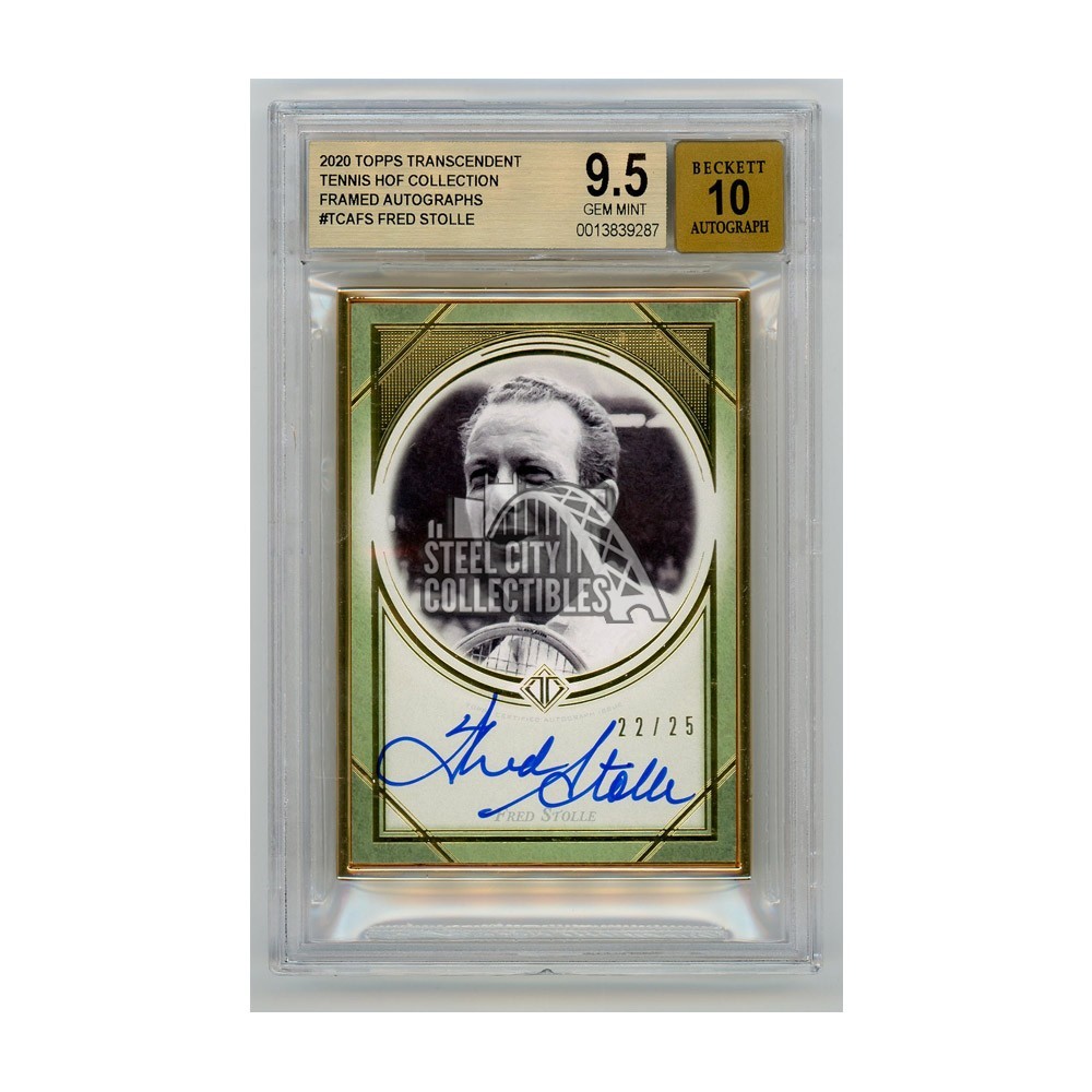 Fred Stolle 2020 Topps Transcendent Tennis Autograph Card /25 BGS 9.5 ...