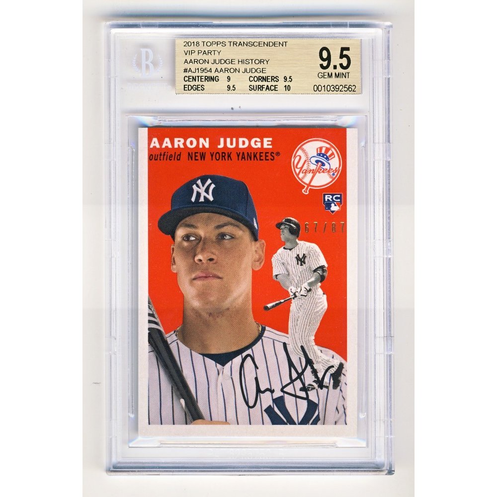 Aaron Judge 2017 Topps Transcendent VIP Party Rookie RC Card 67/87 AJ ...