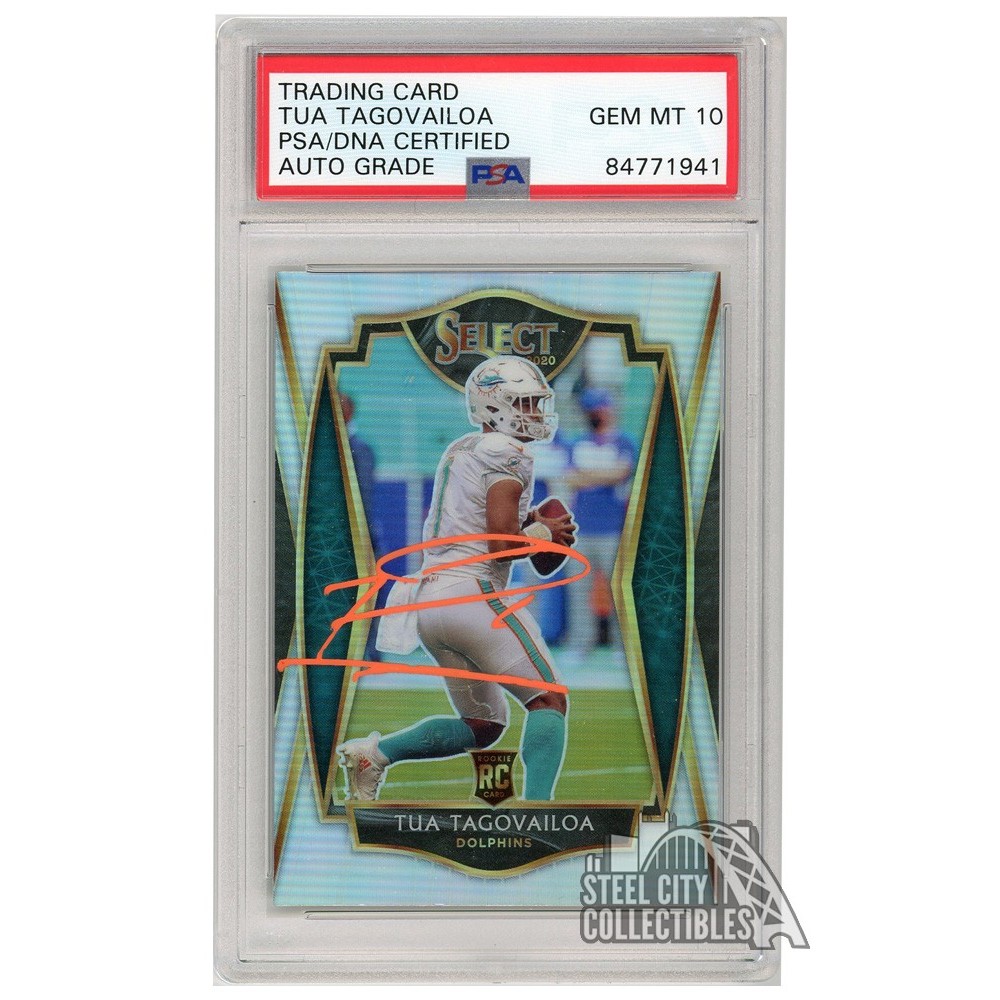Tua Tagovailoa 2020 Panini Select Premier Level Silver Autograph RC ...
