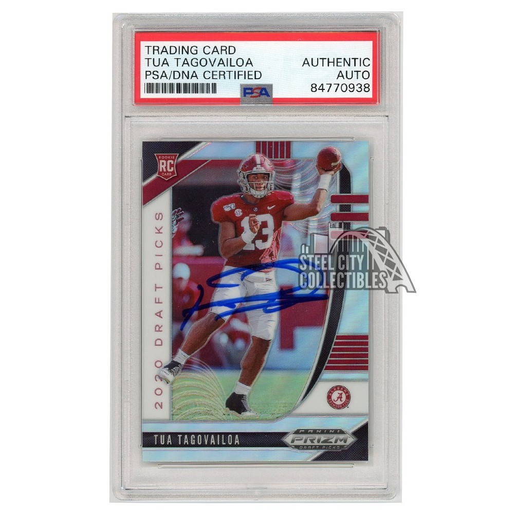 Tua Tagovailoa 2020 Panini Prizm Draft Picks Silver Autograph RC Card ...