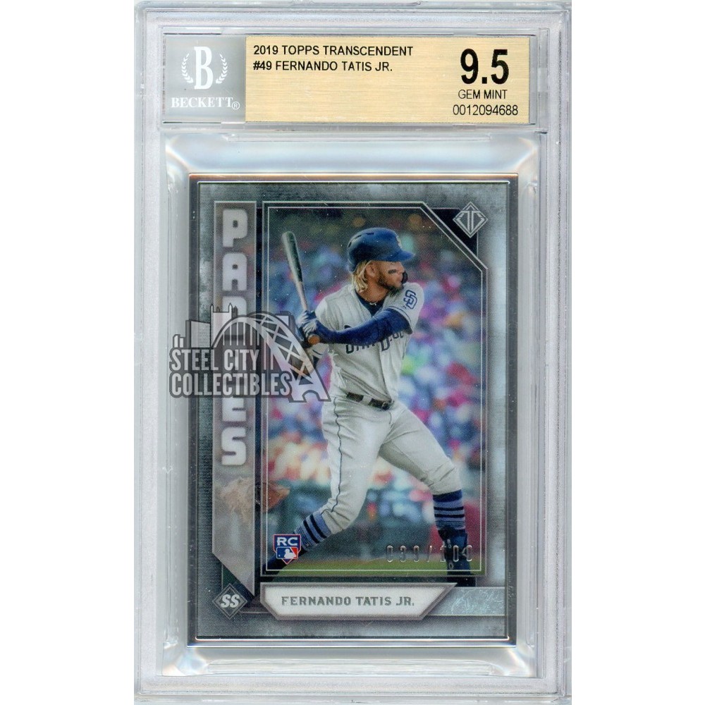 Fernando Tatis Jr 2019 Topps Transcendent Rookie Card #49 39/100 BGS 9. ...