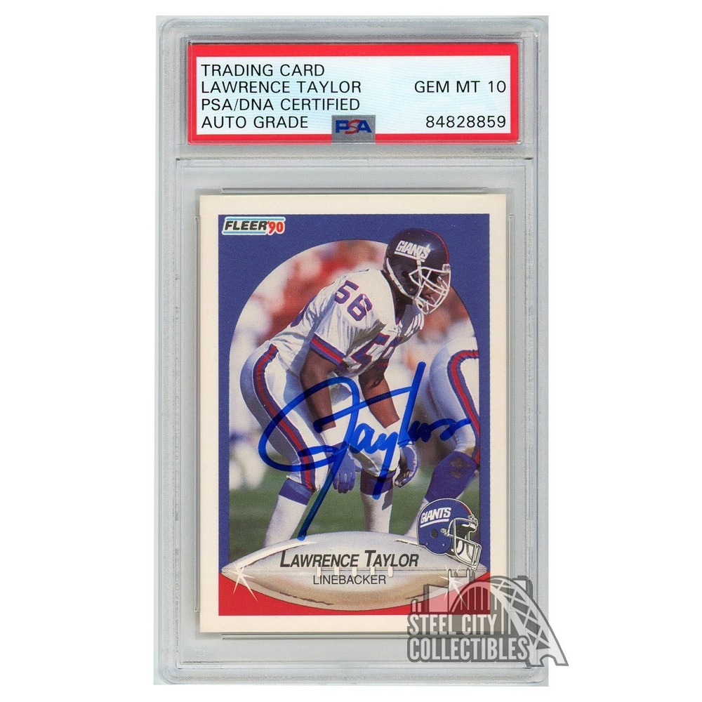 Lawrence Taylor 1990 Fleer Autograph Card #77 PSA/DNA 10 | Steel City ...