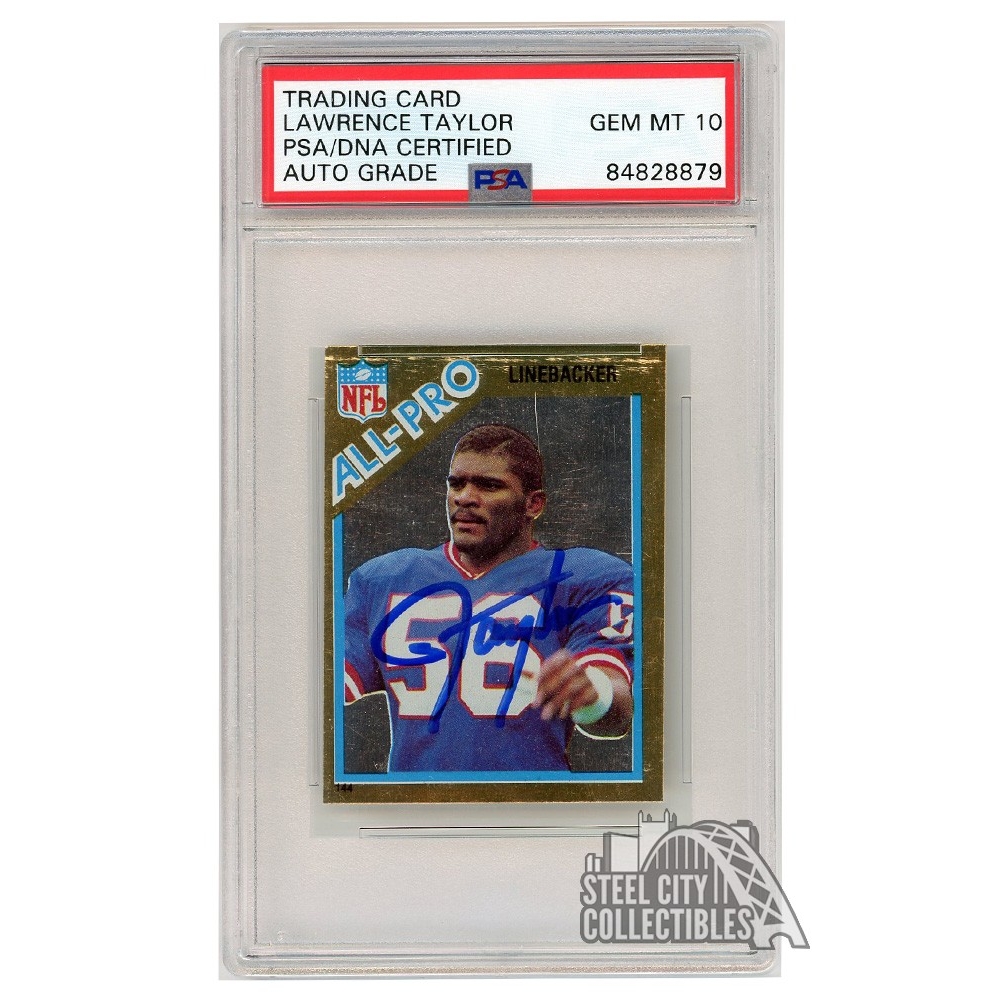 Lawrence Taylor 1982 Topps Stickers Autograph Rookie Card #144 PSA/DNA ...
