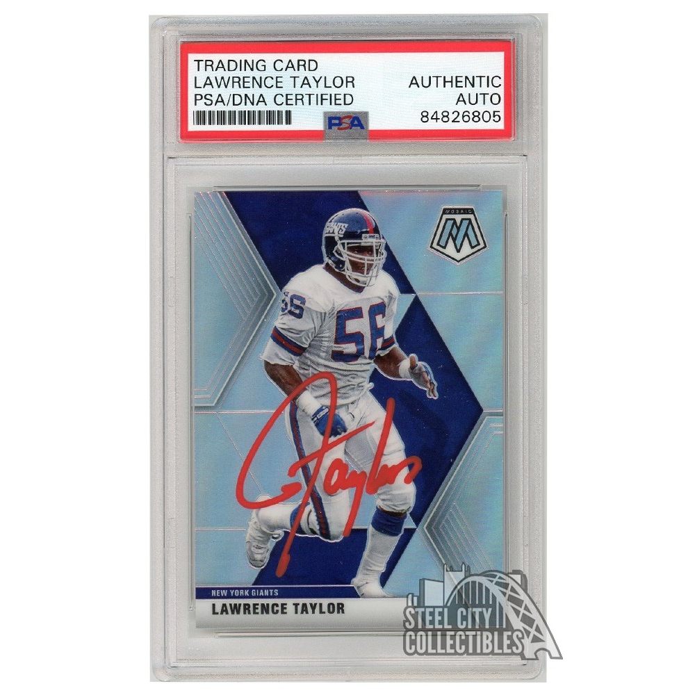 Lawrence Taylor 2020 Panini Mosaic Silver Autograph Card #154 PSA/DNA ...