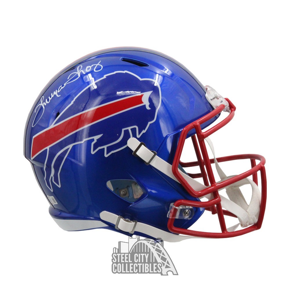 Thurman Thomas Autographed Buffalo Flash Full Size Replica Football ...