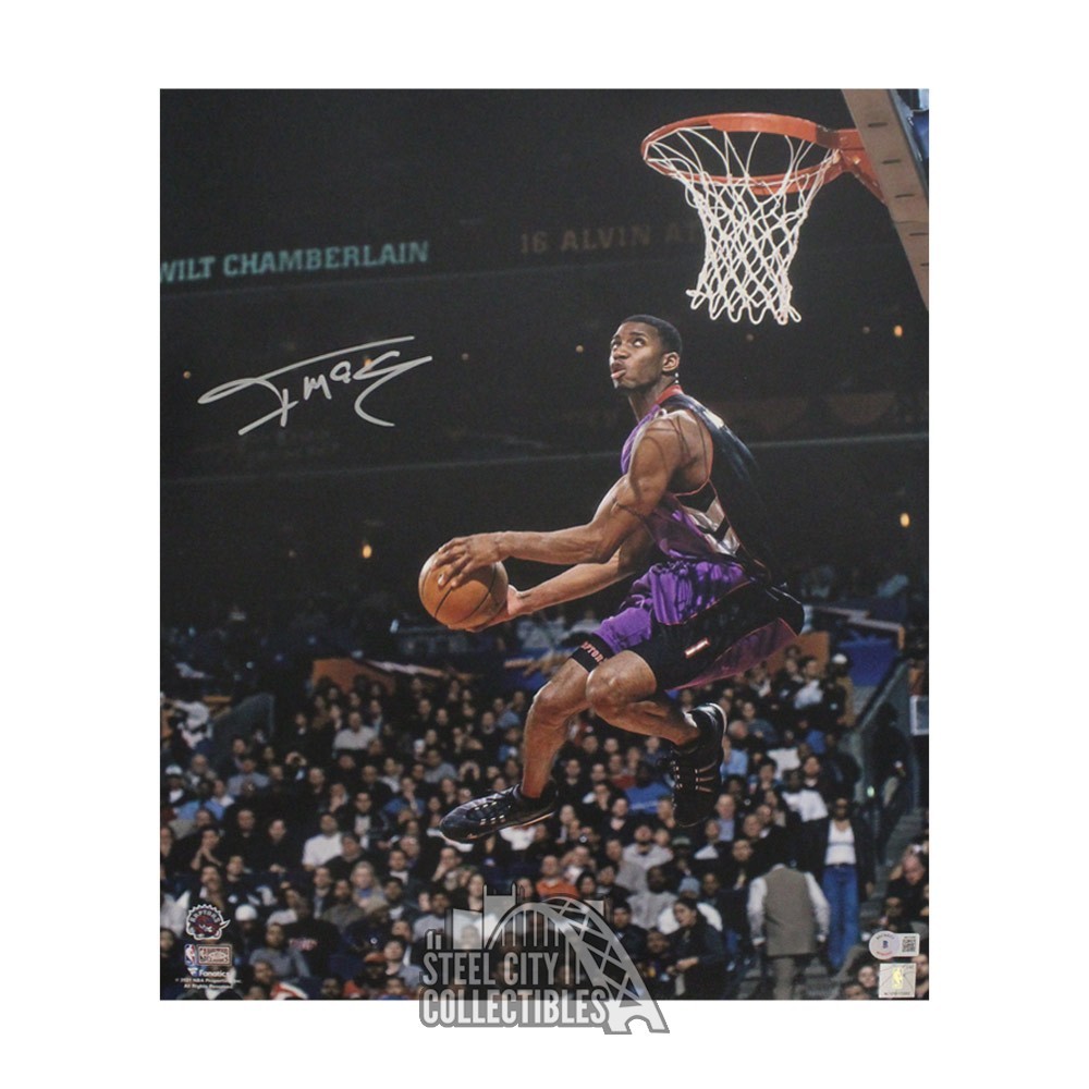 Tracy McGrady Autographed Toronto 16x20 Basketball Photo - BAS (Purple ...
