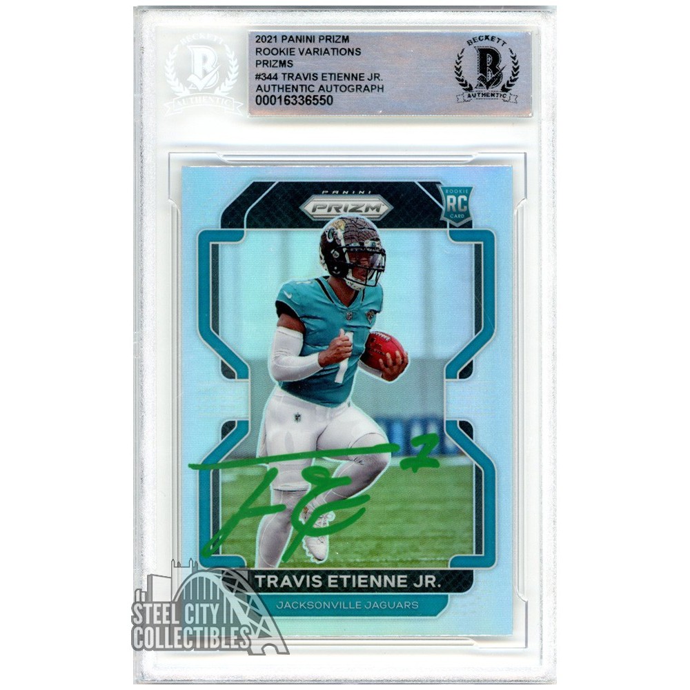 Travis Etienne Jr 2021 Panini Prizm Variations Silver Autograph Rookie ...