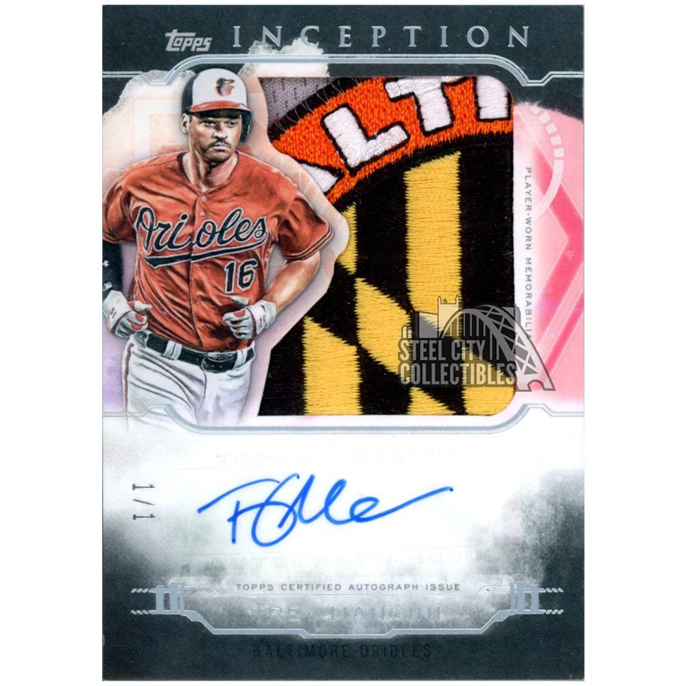 Trey Mancini 2019 Topps Inception Autograph Jumbo Patch Card #IAJ-TM 1/ ...