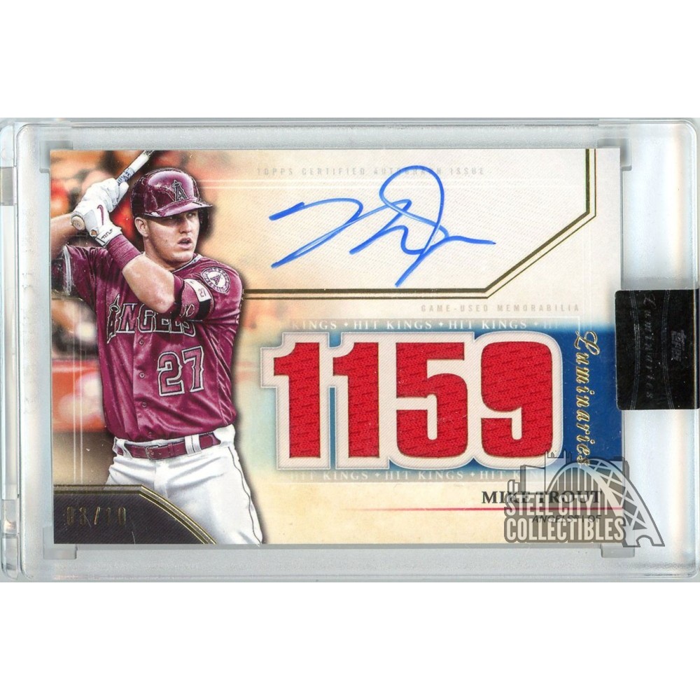 Mike Trout 2020 Topps Luminaries Hit Kings Jersey Autograph Card #HKAR ...