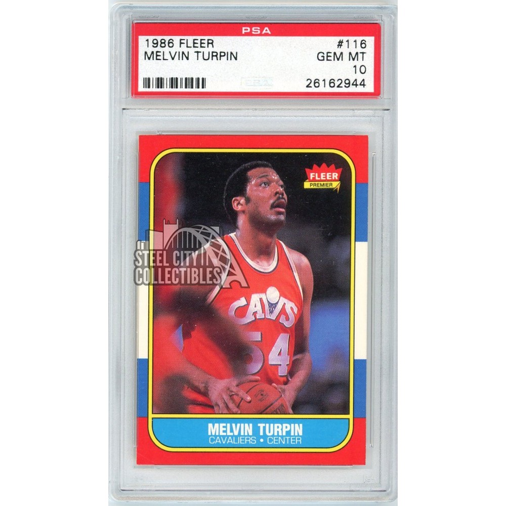 Melvin Turpin 1986-87 Fleer Basketball Card #116 PSA 10 | Steel City ...