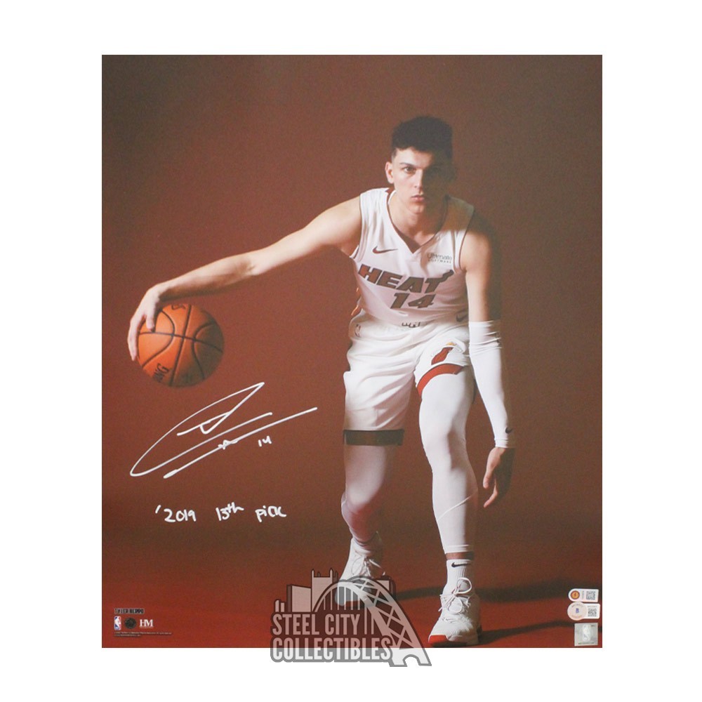 Tyler Herro Autographed Miami 2019 13th Pick 16x20 Basketball Photo ...