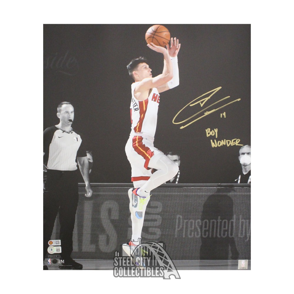 Tyler Herro Autographed Miami Boy Wonder Vertical 16x20 Basketball ...