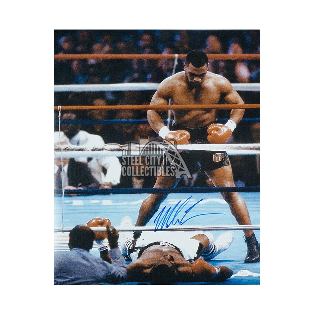 Mike Tyson Autographed 16x20 91 Second Knockout Pose - JSA COA | Steel ...