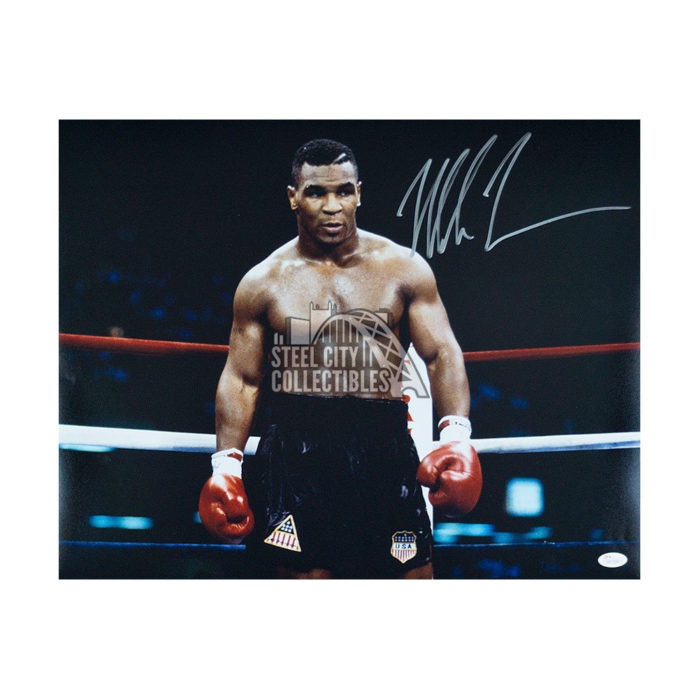 Mike Tyson Autographed 16x20 Kid Dynamite Pose - JSA COA | Steel City ...