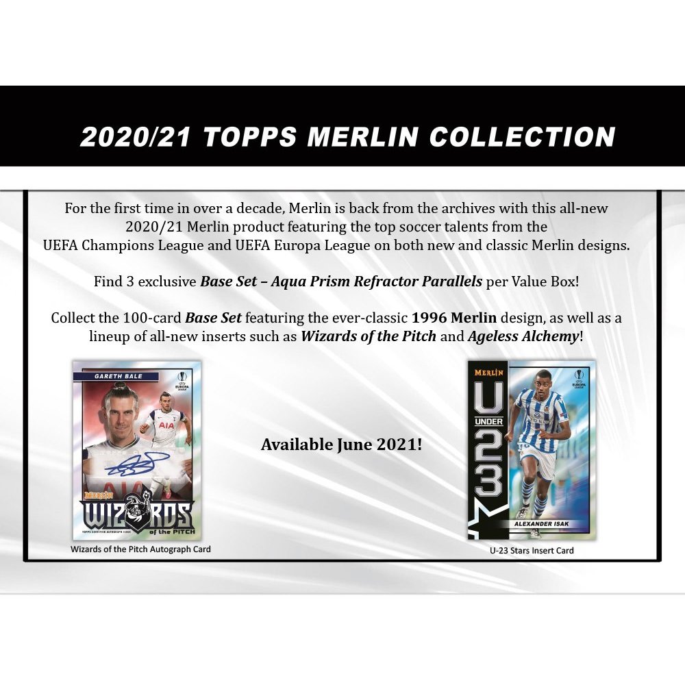 2020-21 Topps Merlin Chrome Soccer 7 Pack Blaster 40-Box Case | Steel ...