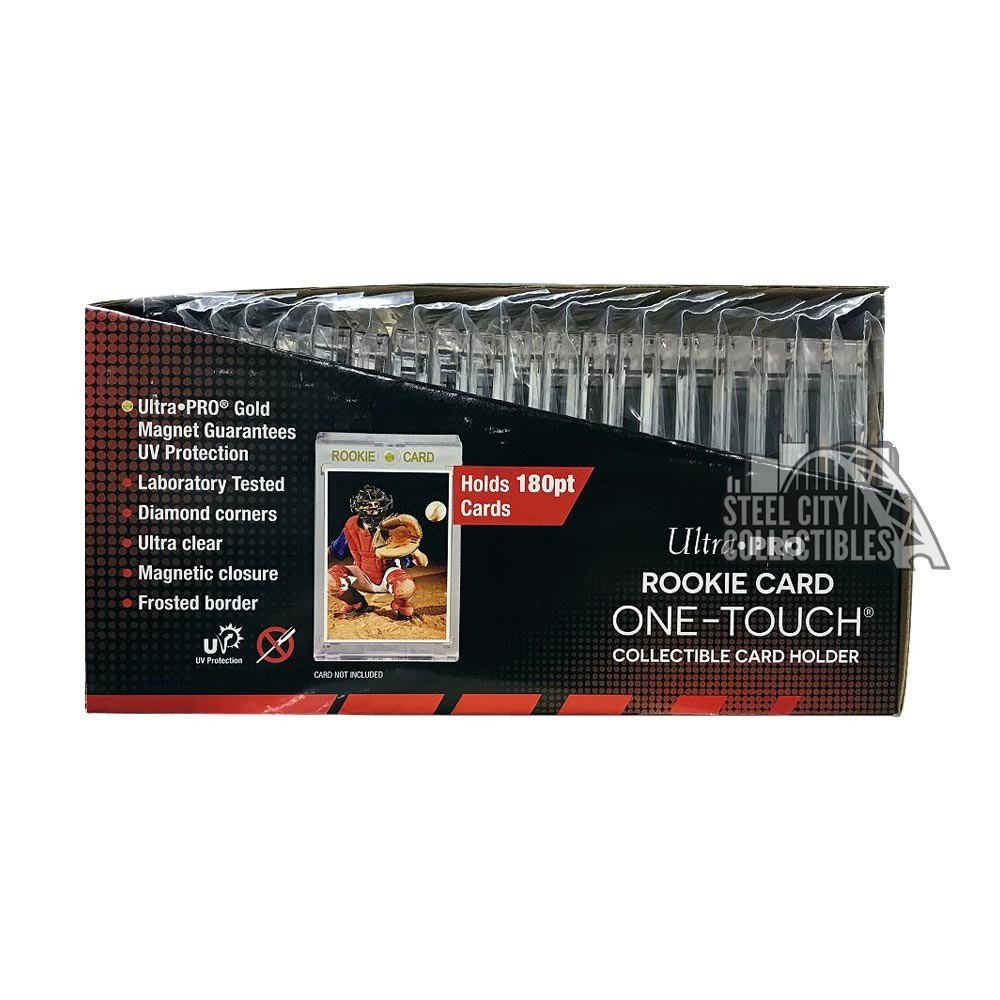 Ultra Pro 180pt Rookie One Touch Magnetic Card Holder Box of 20 | Steel ...