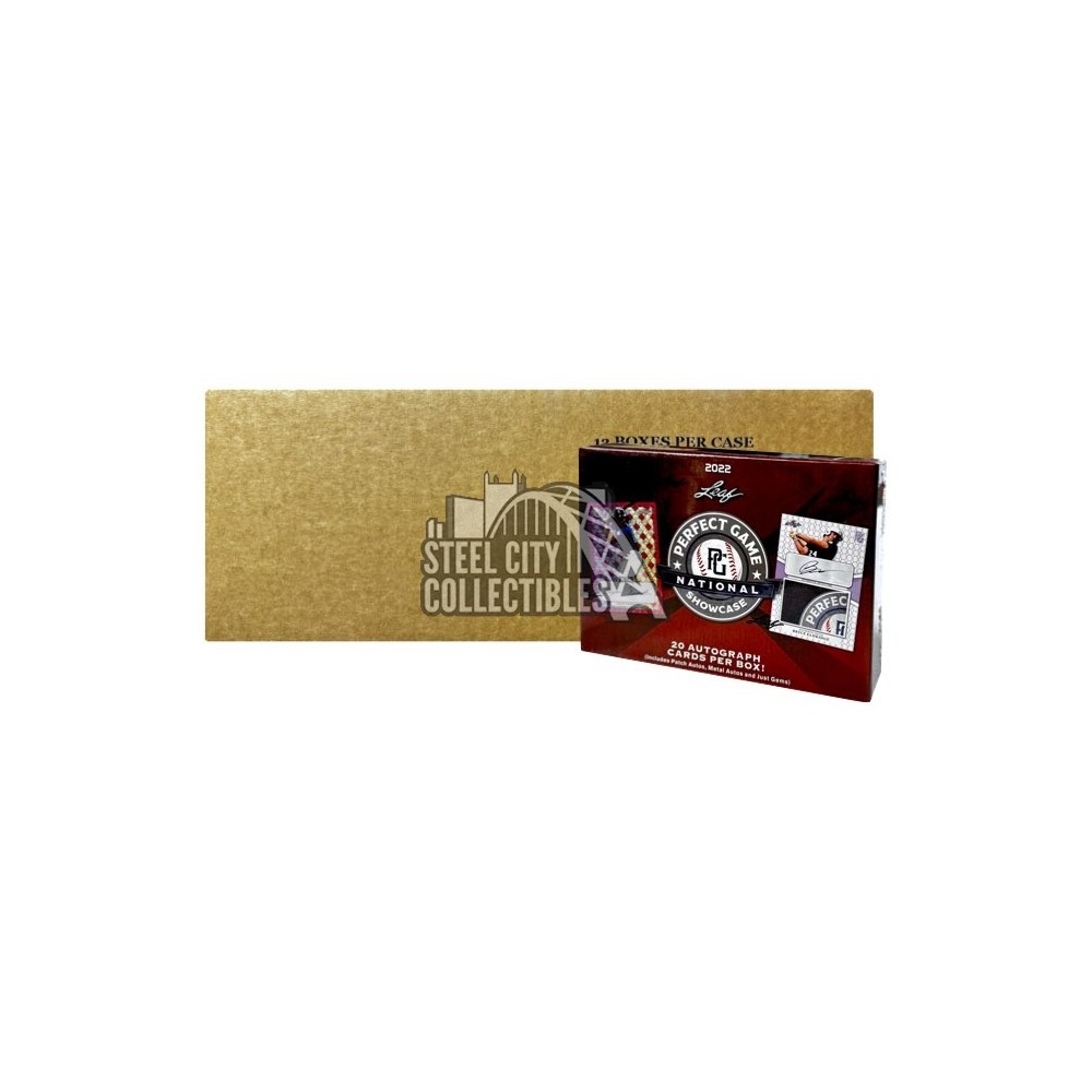 2022 Leaf Perfect Game National Showcase Baseball Hobby 12-Box Case ...