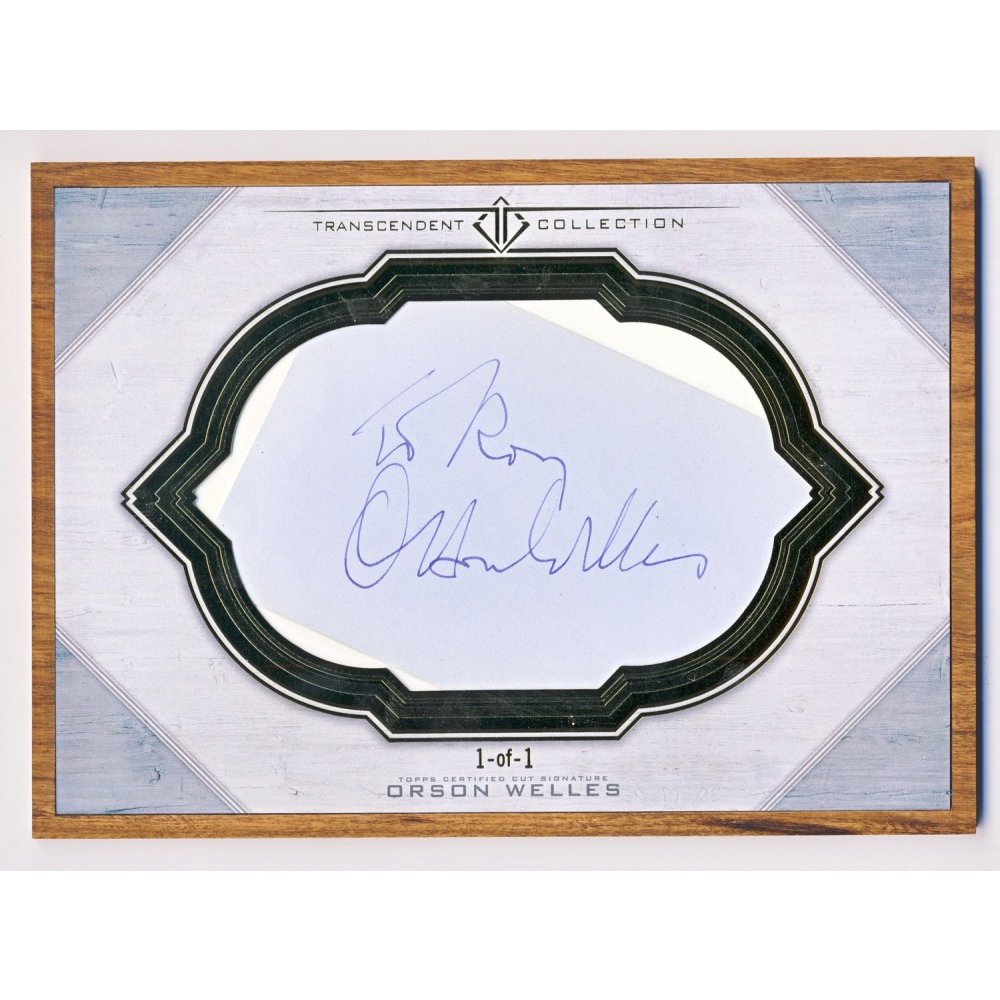 Orson Welles 2017 Topps Transcendent Oversized Cut Signature Autograph ...