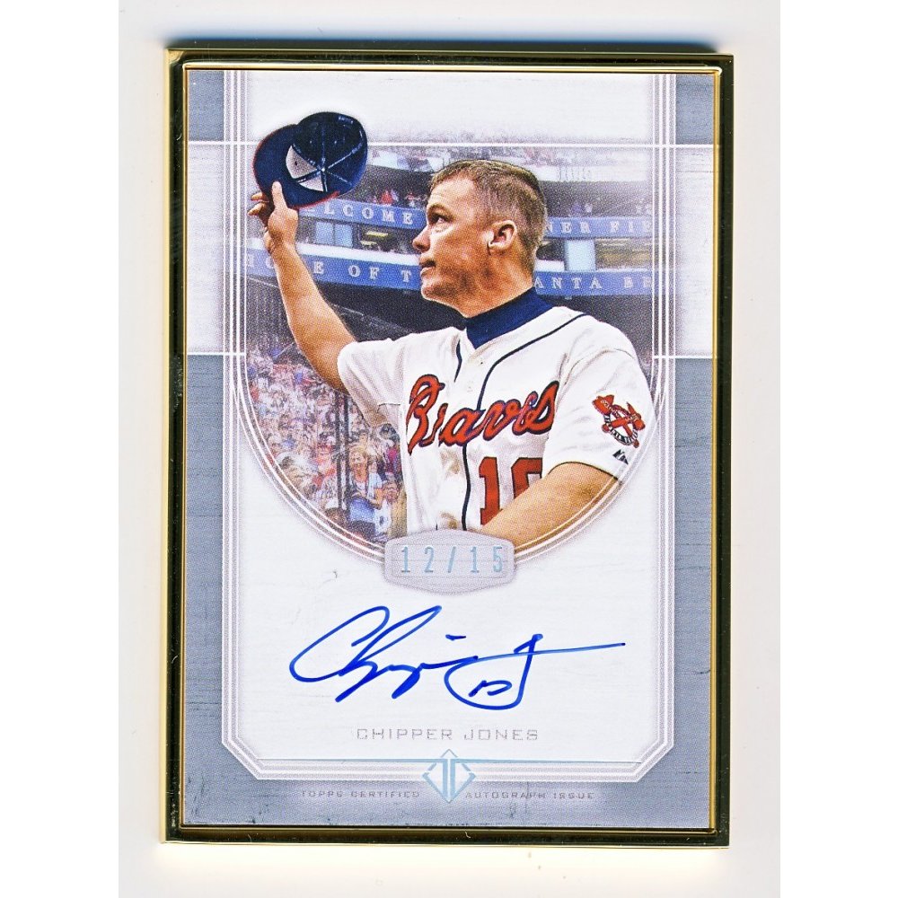 Chipper Jones 2017 Topps Transcendent Baseball Framed Autograph Silver ...