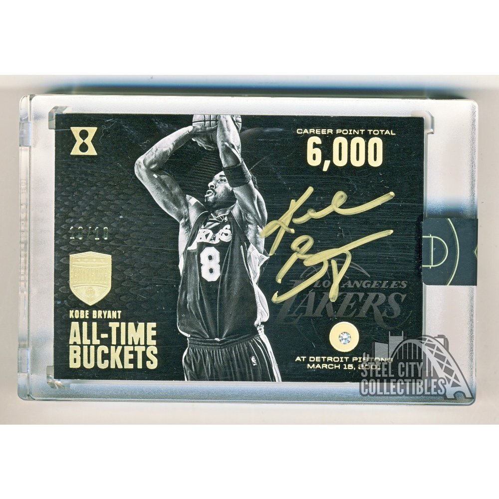 Kobe Bryant 2017-18 Panini Kobe Eminence All-Time Buckets Diamond Auto ...