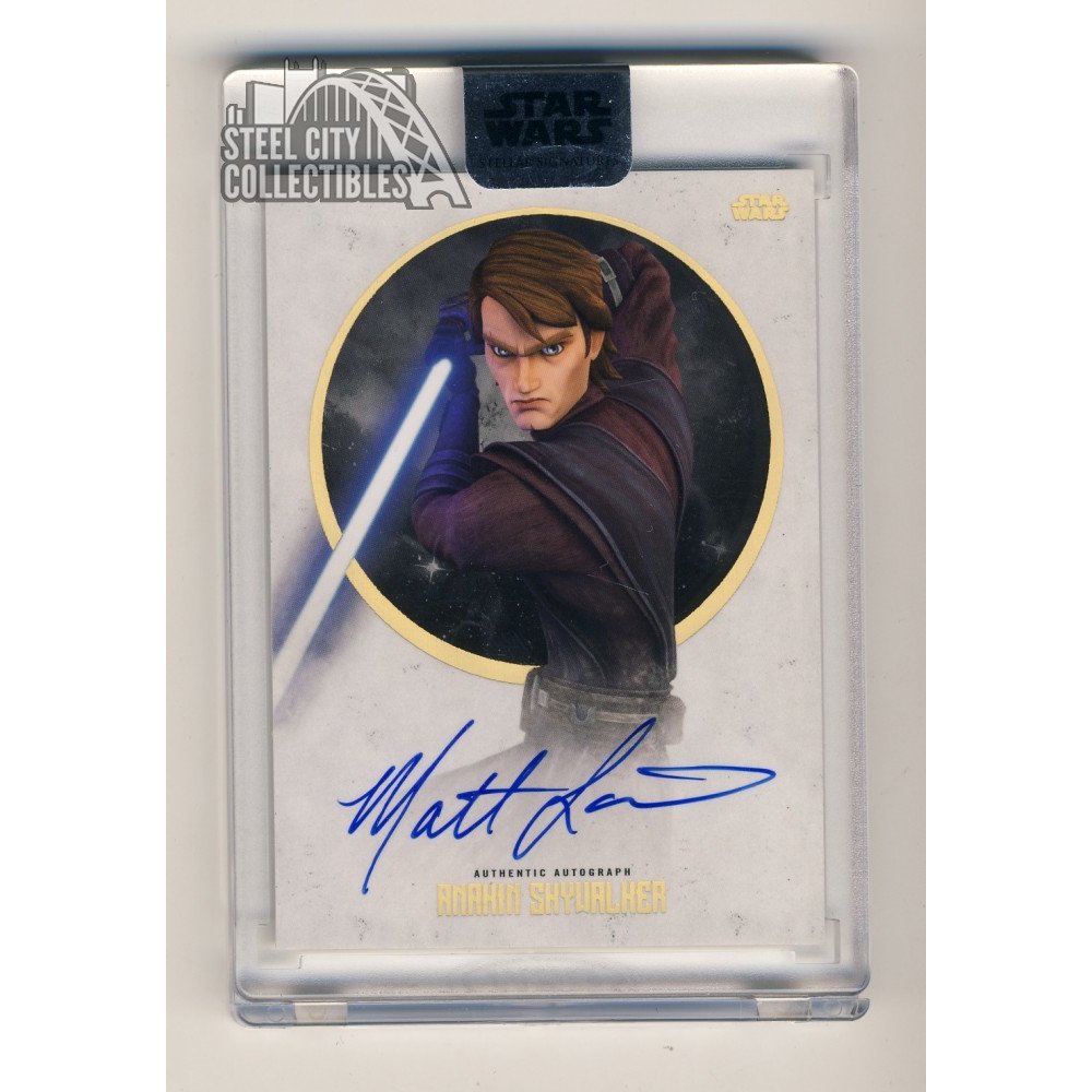 Matt Lanter Anakin Skywalker 2017 Topps Star Wars Stellar Signatures ...