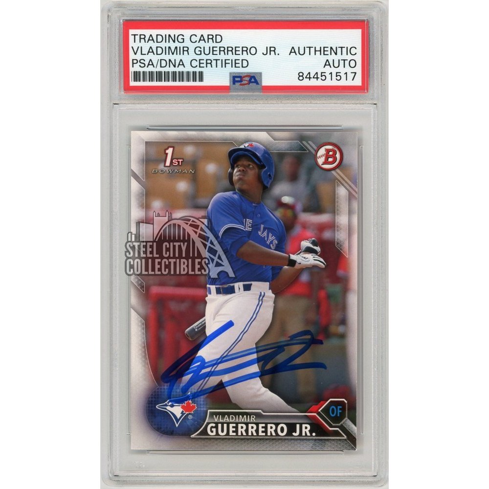 Vladimir Guerrero Jr. 2016 Bowman Prospects Autographed 1st Rookie Card ...