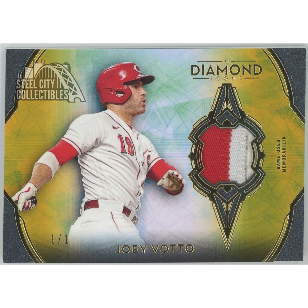 Joey Votto 2021 Topps Diamond Icons Gold Patch Card #SPR-JV 1/1 | Steel ...