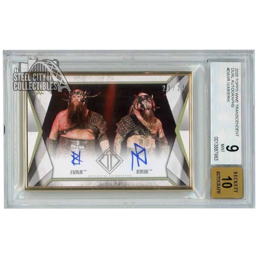 The Viking Raiders Ivar and Erik 2020 Topps Transcendent WWE Autograph ...