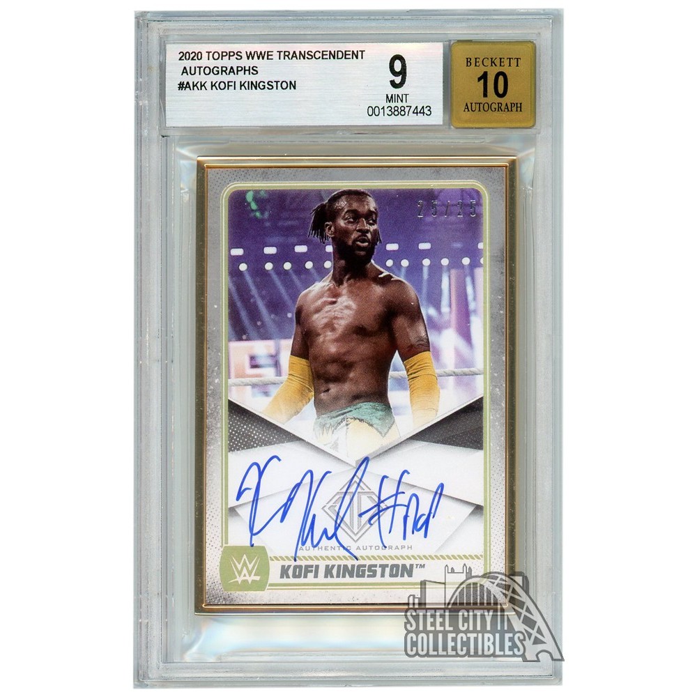 Kofi Kingston 2020 Topps Transcendent WWE Autograph Card /25 BGS 9 ...