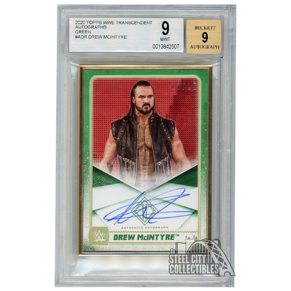 Drew McIntyre 2020 Topps Transcendent WWE Green Autograph Card /15 BGS ...