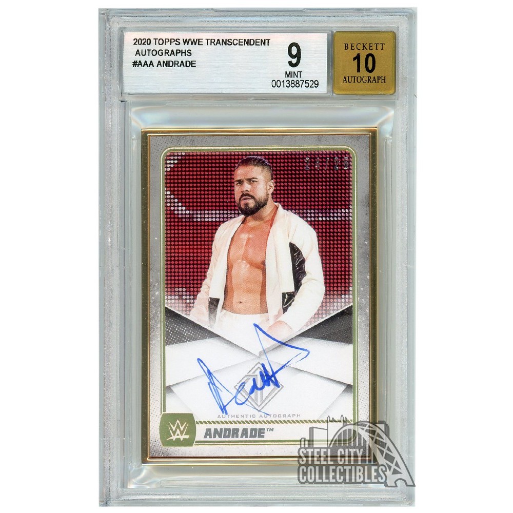 Andrade 2020 Topps Transcendent WWE Autograph Card /25 BGS 9 | Steel ...