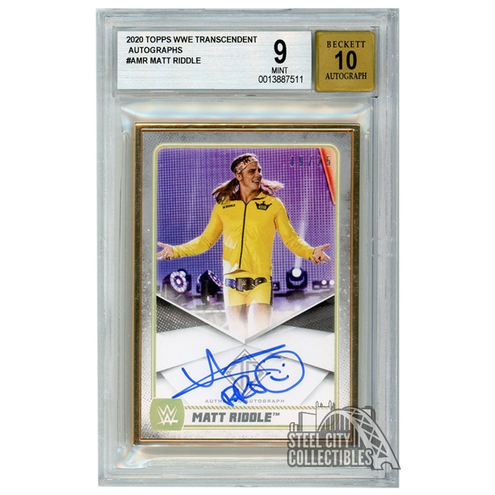 Matt Riddle 2020 Topps Transcendent WWE Autograph Card /25 BGS 9 ...