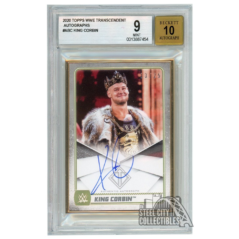 King Corbin 2020 Topps Transcendent WWE Autograph Card /25 BGS 9 AUTO ...