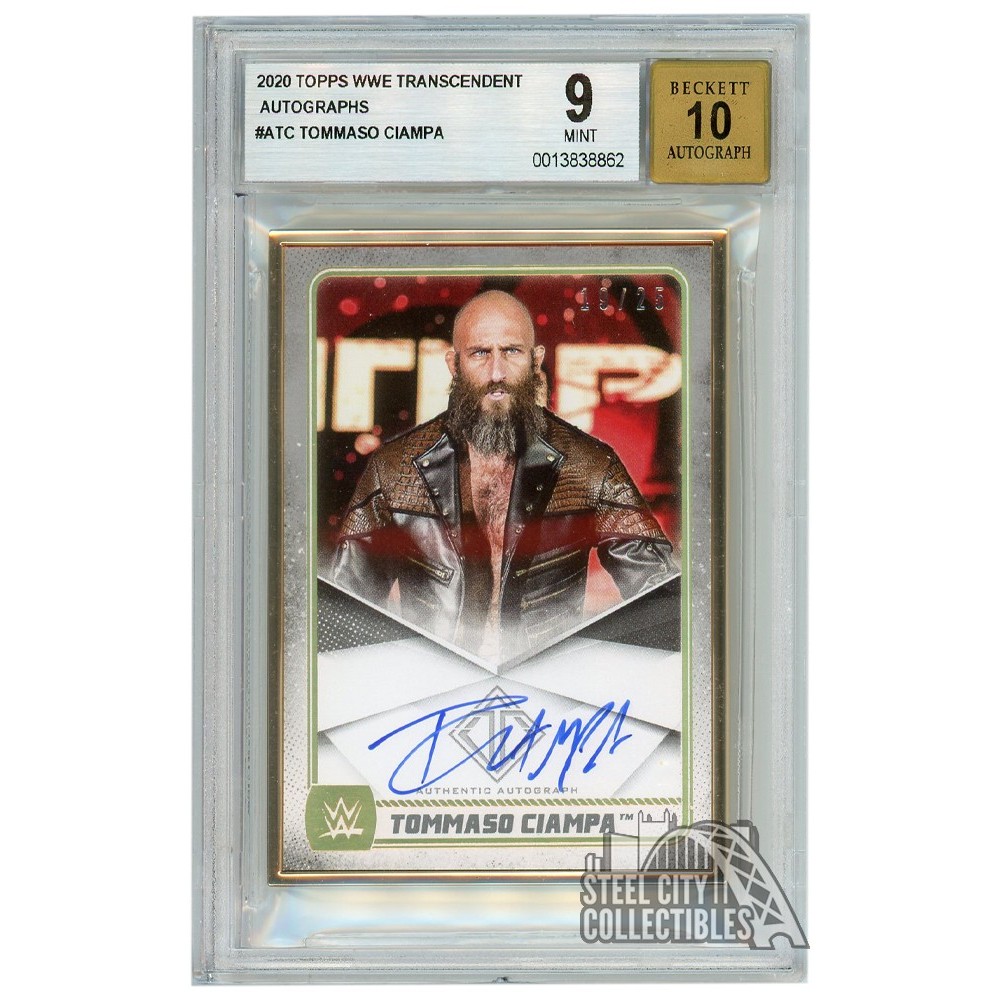 Tommaso Ciampa 2020 Topps Transcendent WWE Autograph Card /25 BGS 9 ...