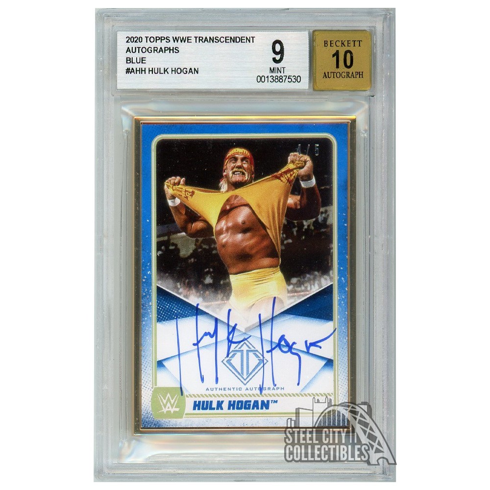 Hulk Hogan 2020 Topps Transcendent WWE Blue Autograph Card 4/5 BGS 9 ...
