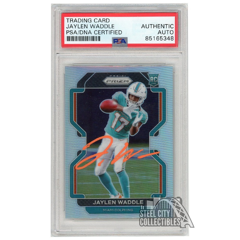 Jaylen Waddle 2021 Panini Prizm Variation Silver Autograph Rookie Card ...