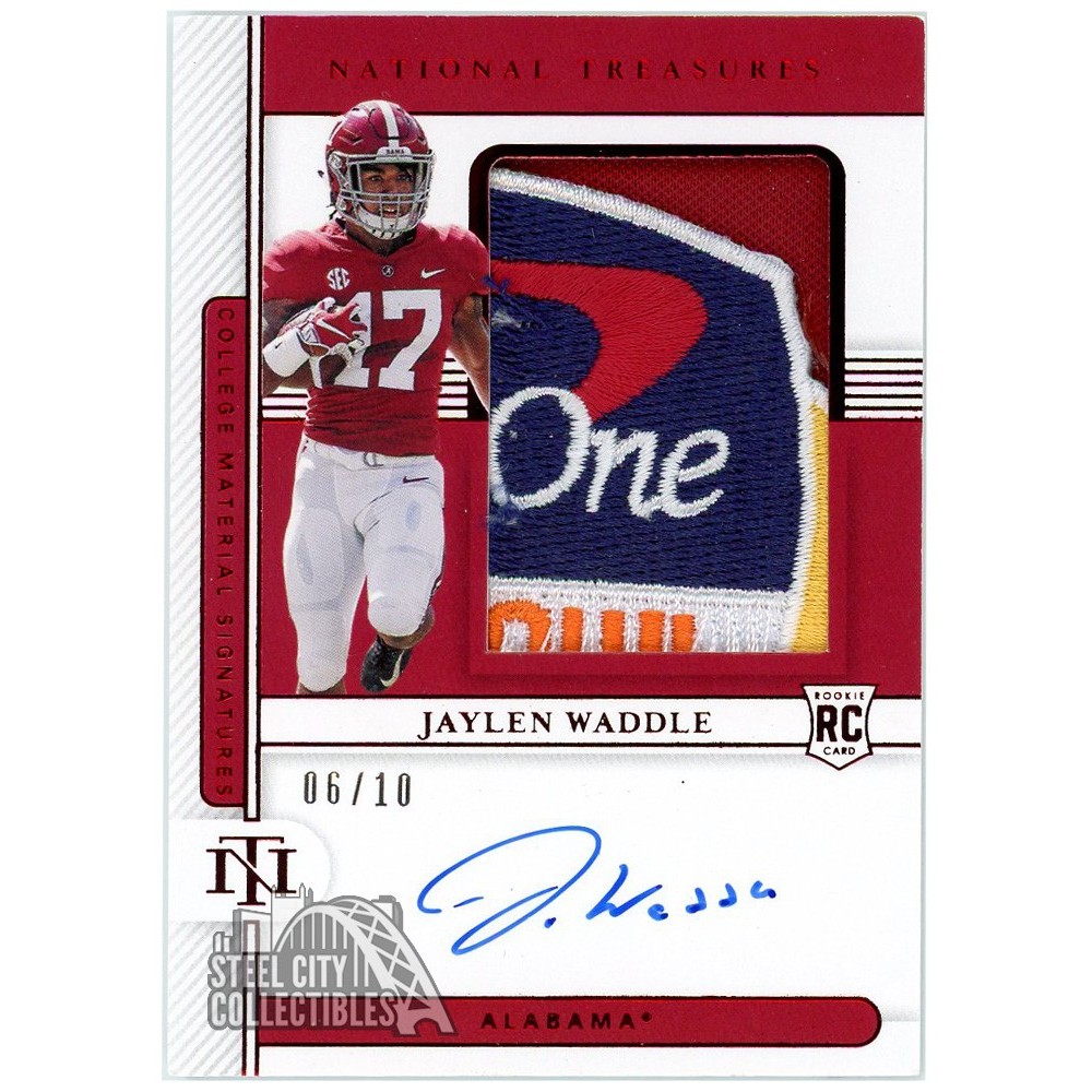 Jaylen Waddle 2021 Panini National Treasures Collegiate Rookie Logo ...