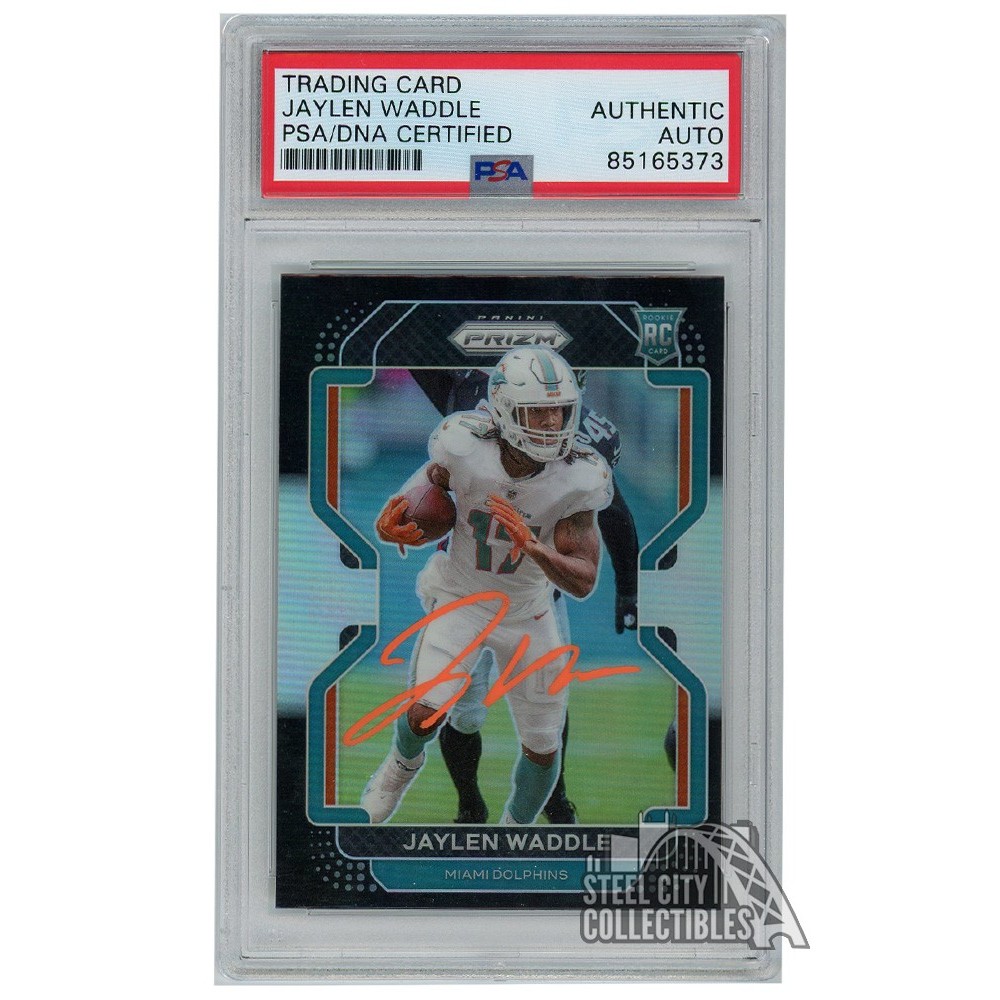 Jaylen Waddle 2021 Panini Chronicles Prizm Black Silver Autograph ...