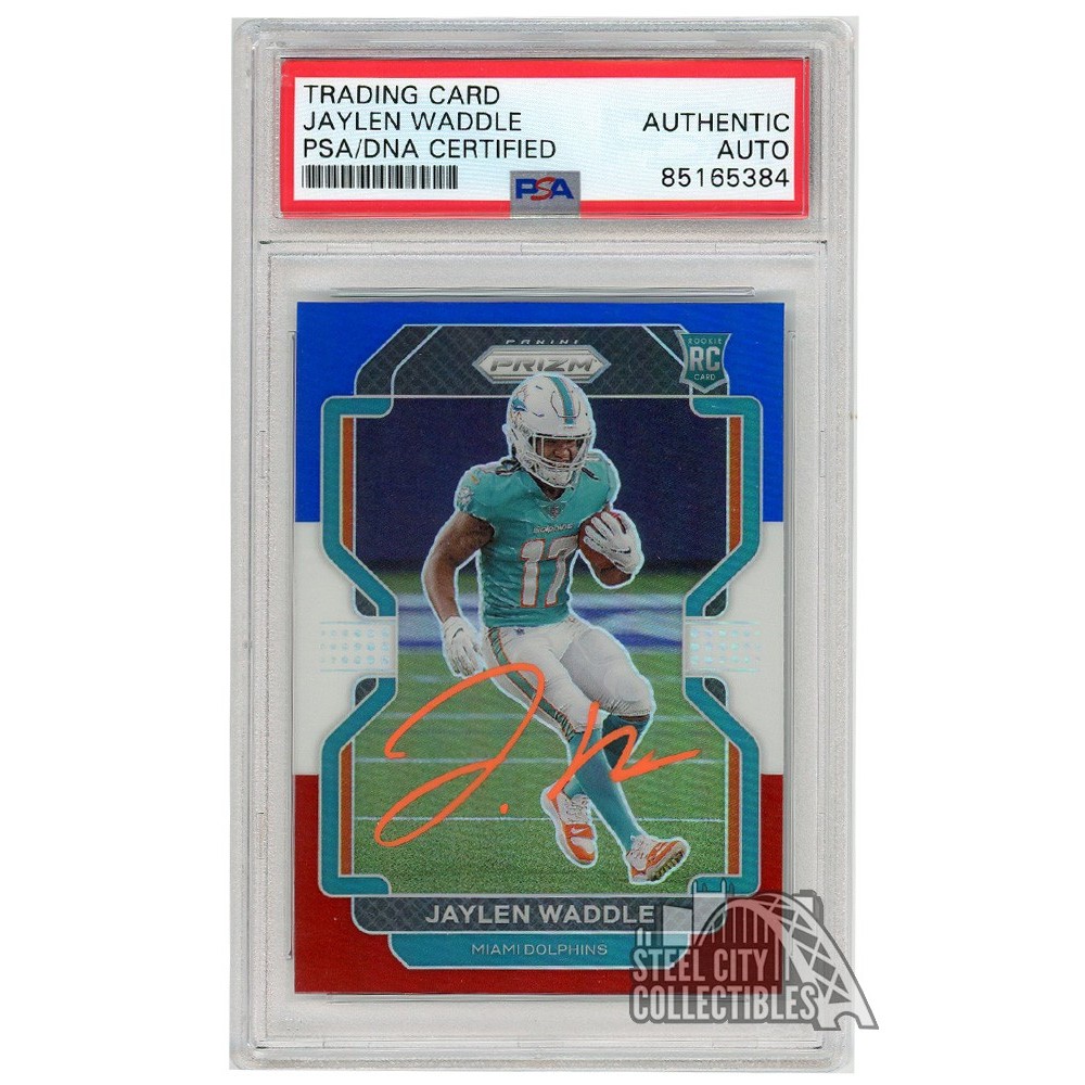 Jaylen Waddle 2021 Panini Prizm Red White Blue Autograph Rookie Card ...