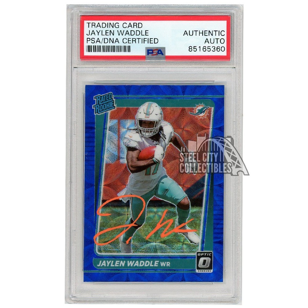 Jaylen Waddle 2021 Panini Donruss Optic Rated Rookie Blue Scope ...