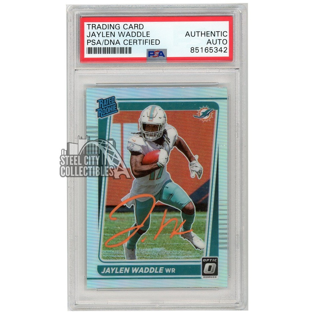 Jaylen Waddle 2021 Panini Donruss Optic Rated Rookie Holo Autograph ...