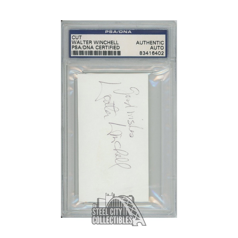 Walter Winchell Autographed Cut Signature - PSA/DNA | Steel City ...