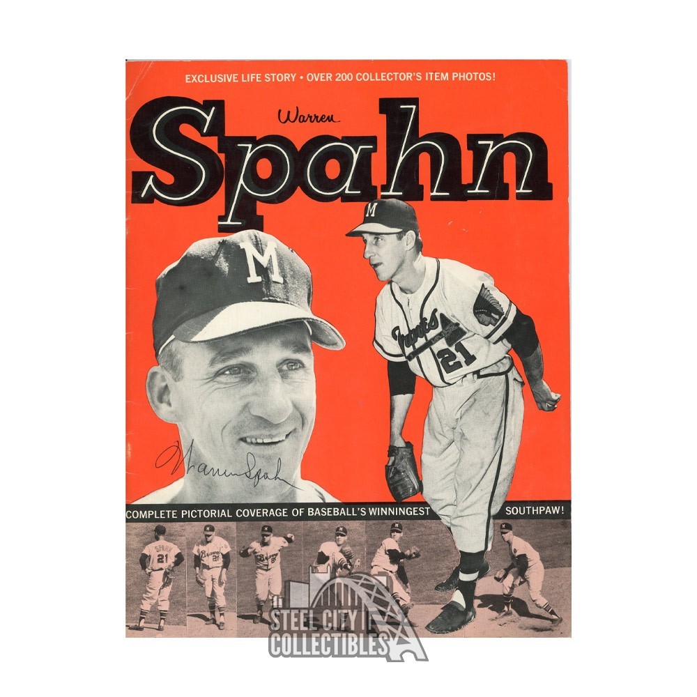 Warren Spahn Autographed Milwaukee Braves Life Story Magazine - JSA ...