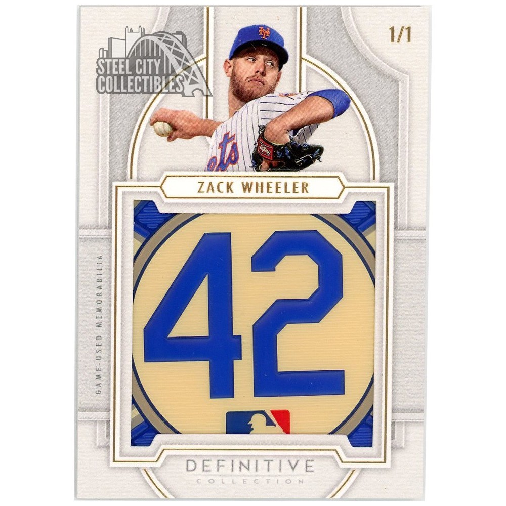 Zack Wheeler 2020 Topps Definitive Game-Used Jackie Robinson Day Logo ...
