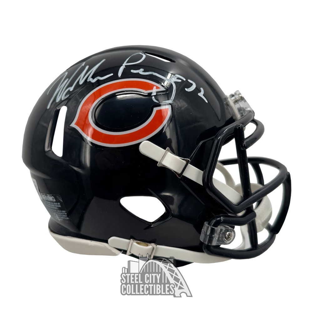 William Perry Autographed Chicago Speed Mini Football Helmet - BAS ...