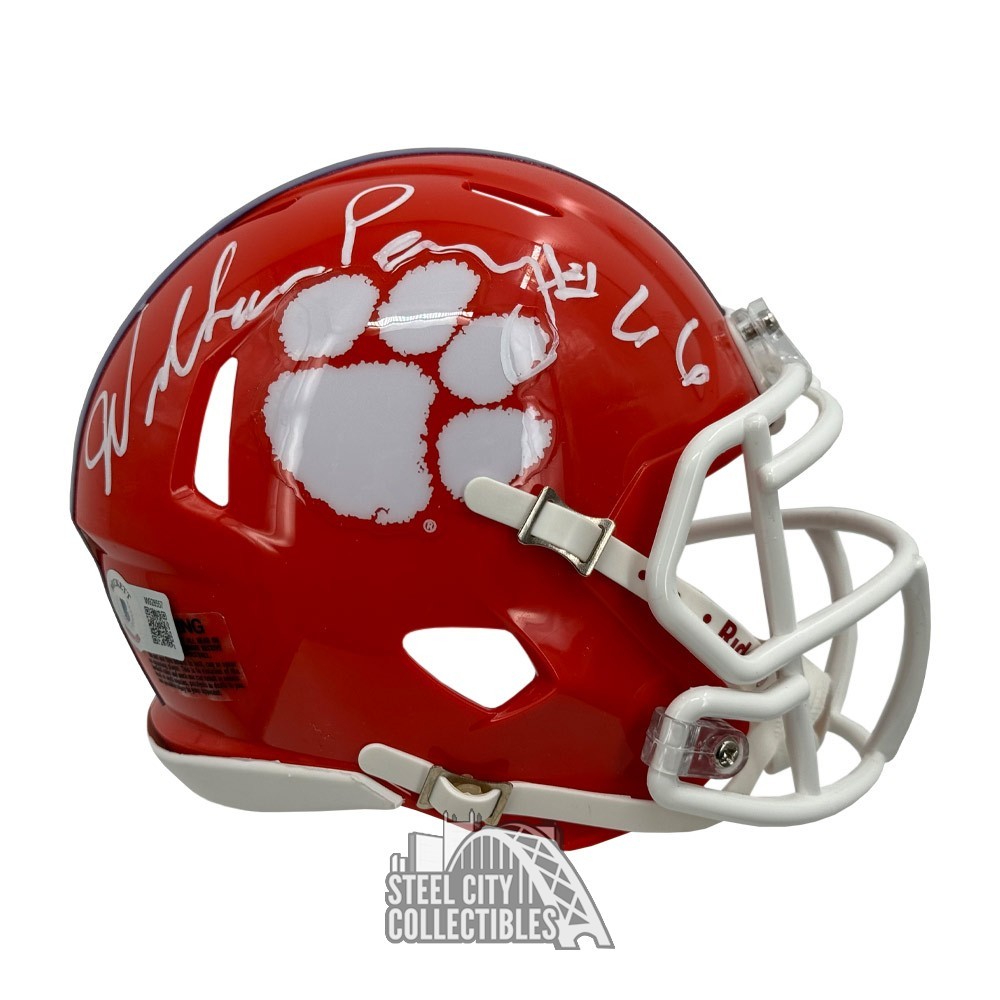 William Perry Autographed Clemson Mini Football Helmet - BAS | Steel ...