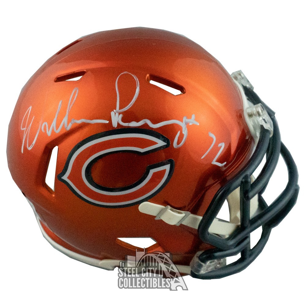 William Perry Autographed Chicago Bears Flash Mini Football Helmet ...