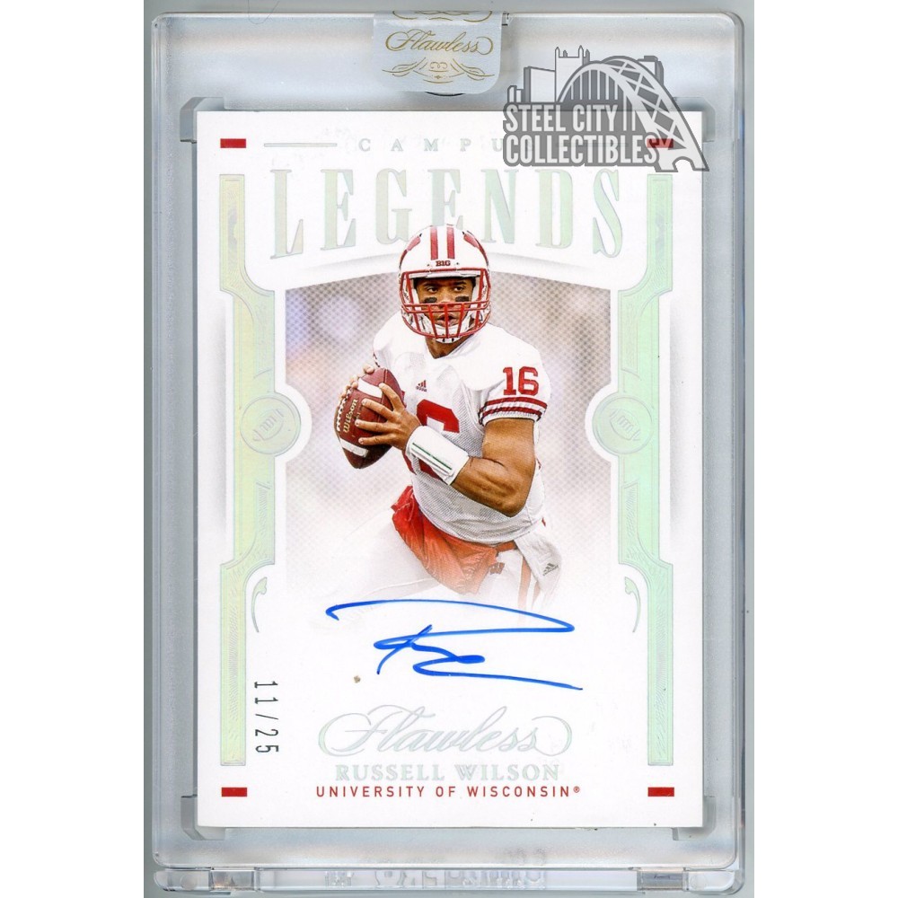 Russell Wilson 2021 Panini Flawless Collegiate Campus Legends Auto Card ...